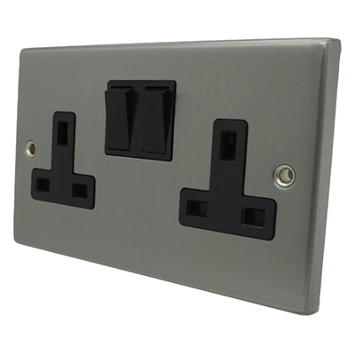Timeless Select Satin Chrome Switched Socket - SuperSockets.co.uk