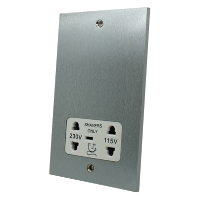 Trim Satin Chrome Shaver Socket - SuperSockets.co.uk
